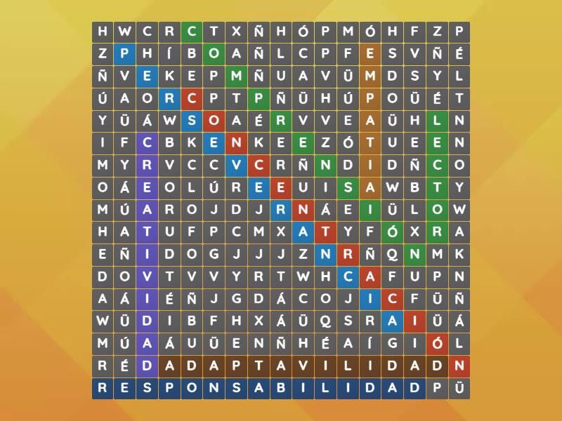 SOPA DE LETRAS HABILIDADES - Wordsearch