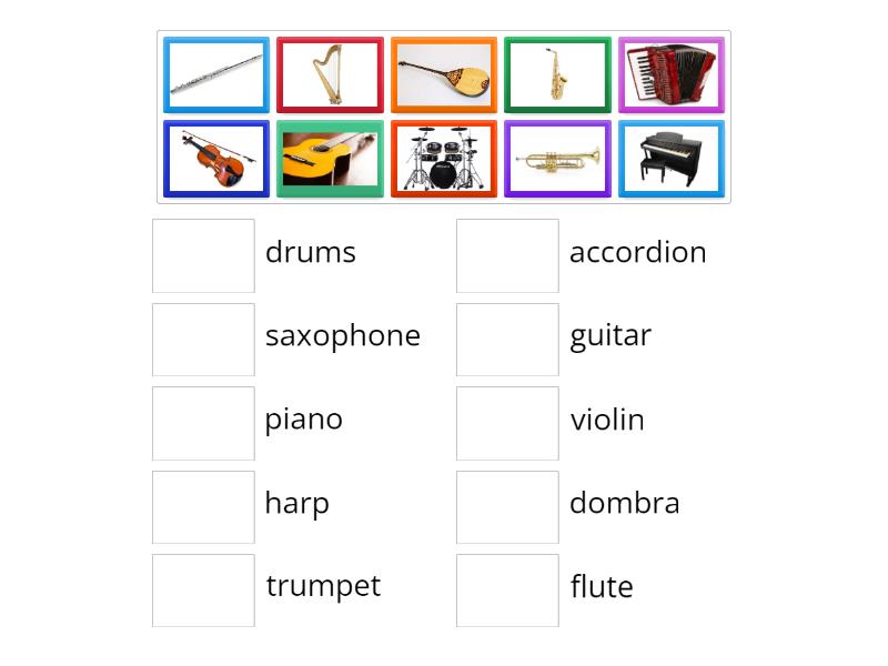 Musical instruments (match) - Match up