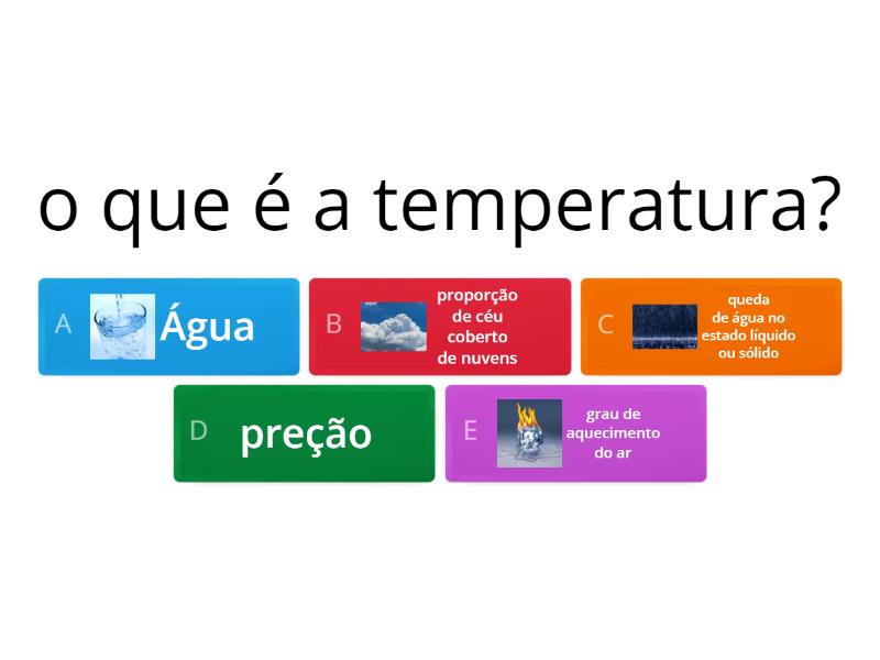 Elementos do clima - Cuestionario