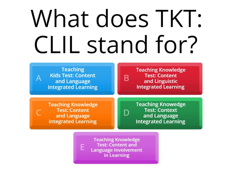 TKT: CLIL - Cuestionario