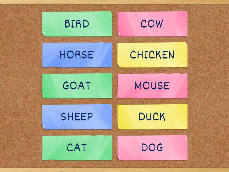 Farm animals - Fichas giratorias