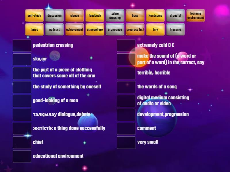 dictionary - Match up