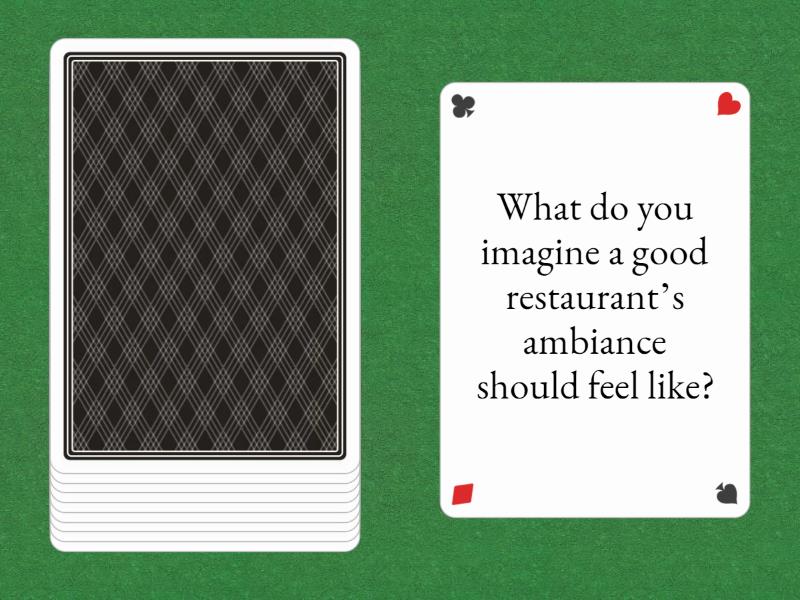 Restaurants - Speaking cards