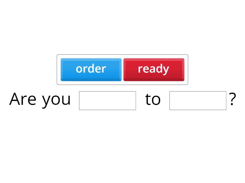 Restaurant Phrases - Complete the sentence