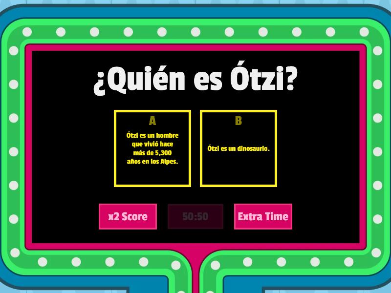 Otzi el Hombre de Hielo - Gameshow quiz Otzi el Hombre de Hielo - Gameshow quiz