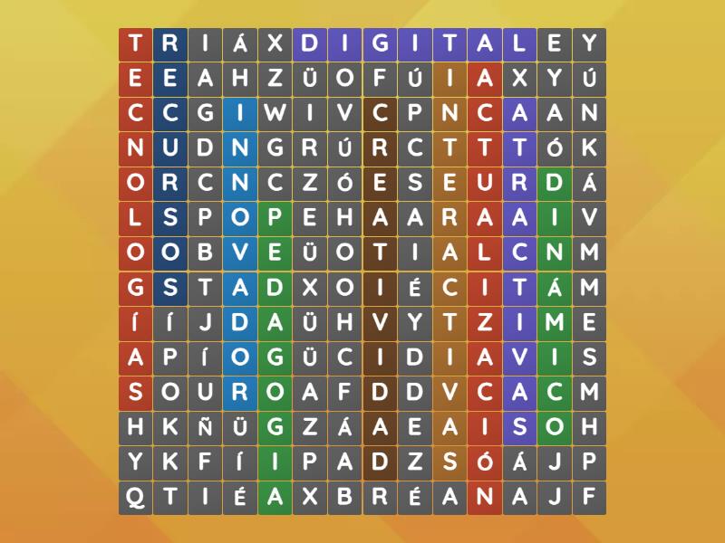 Pedagogía Digital - Sopa de letras