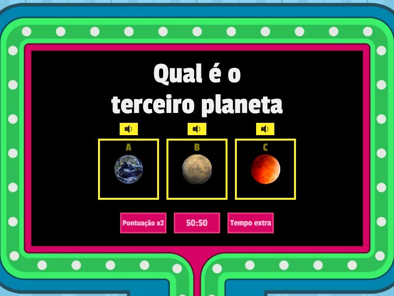 Os Planetas e as fases da lua - Gameshow quiz
