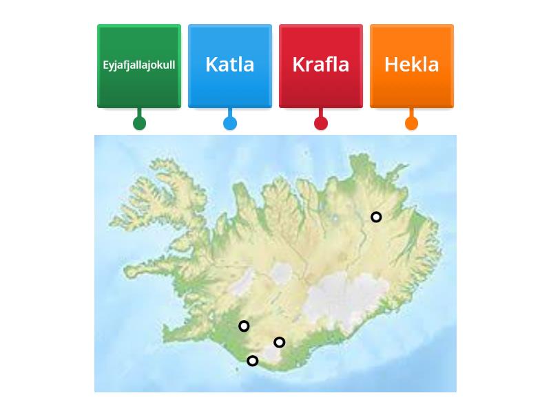 Islandia wulkany - Labelled diagram