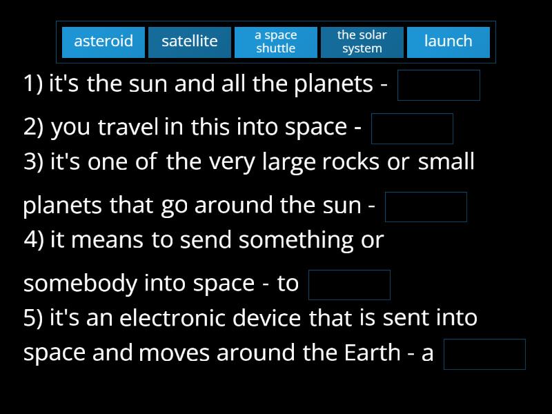 OET B1 Space Exploration - Complete the sentence