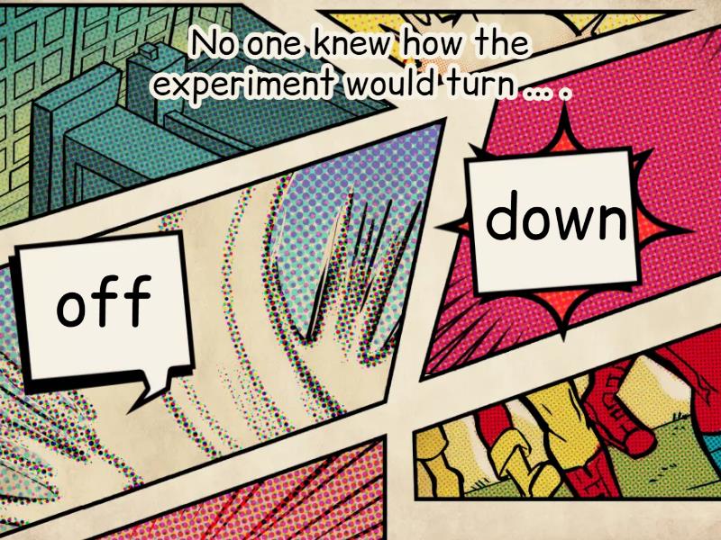 Phrasal verbs (keep, turn, do, have, put) - Flying fruit