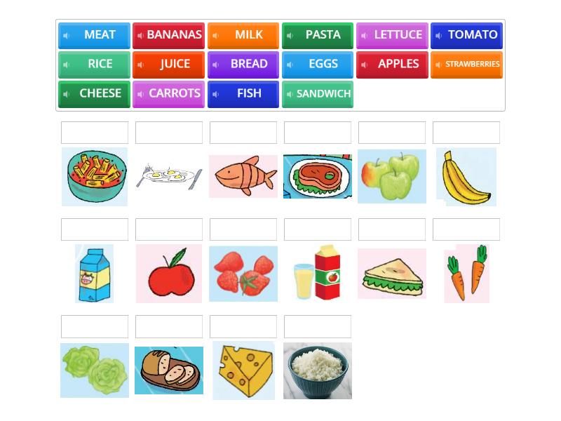 MATCH THE FOOD - Match up
