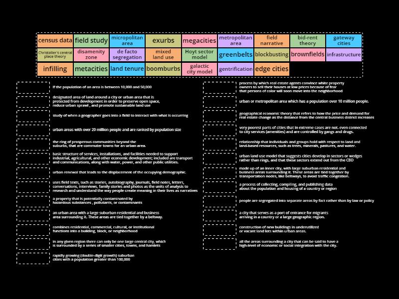 Unit 6 Vocab Practice Part 1 - Match up