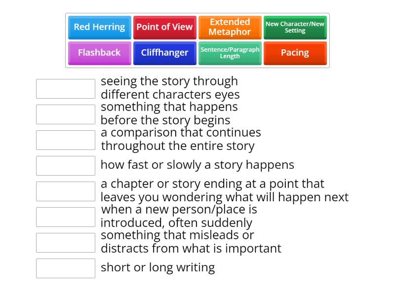 Literary Structures - Match up