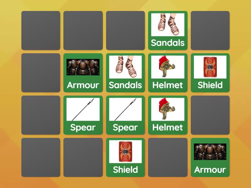 The Roman Soldier - Match pairs - Matching pairs