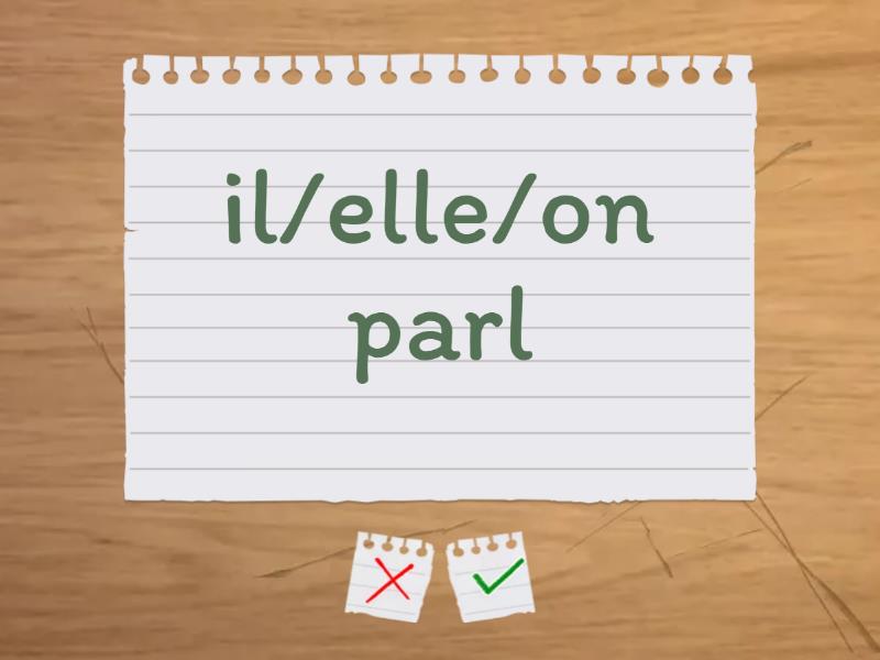Le verbe parler - Flash cards