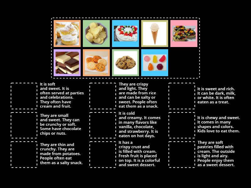 Guess the snack food - Match up