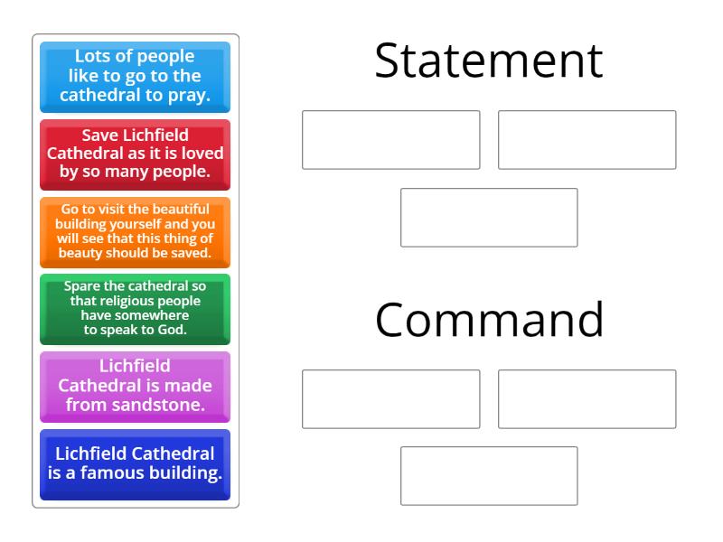 Statement or Command? - Group sort