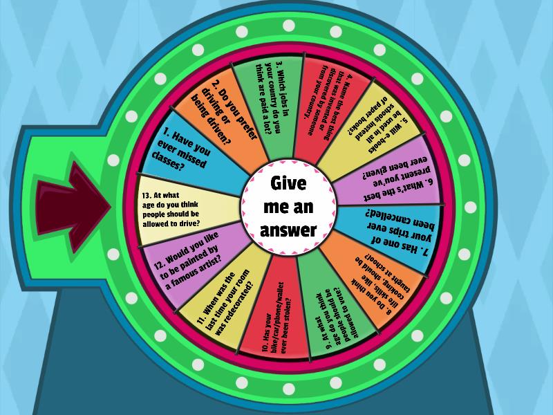 Passive Voice 9-2 Wheel - Spin the wheel