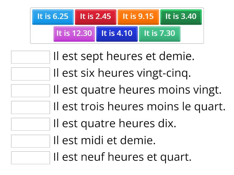 L'heure - Match up