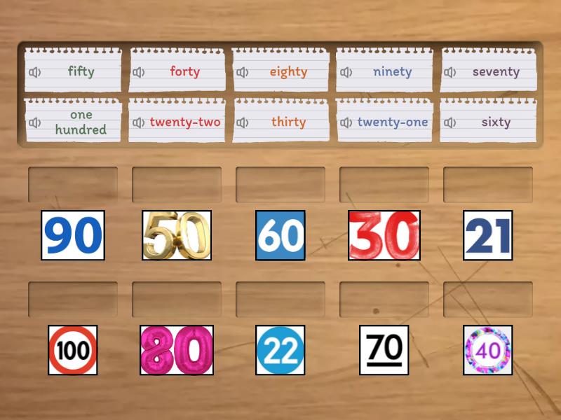 Look and remember - Numbers - Match up