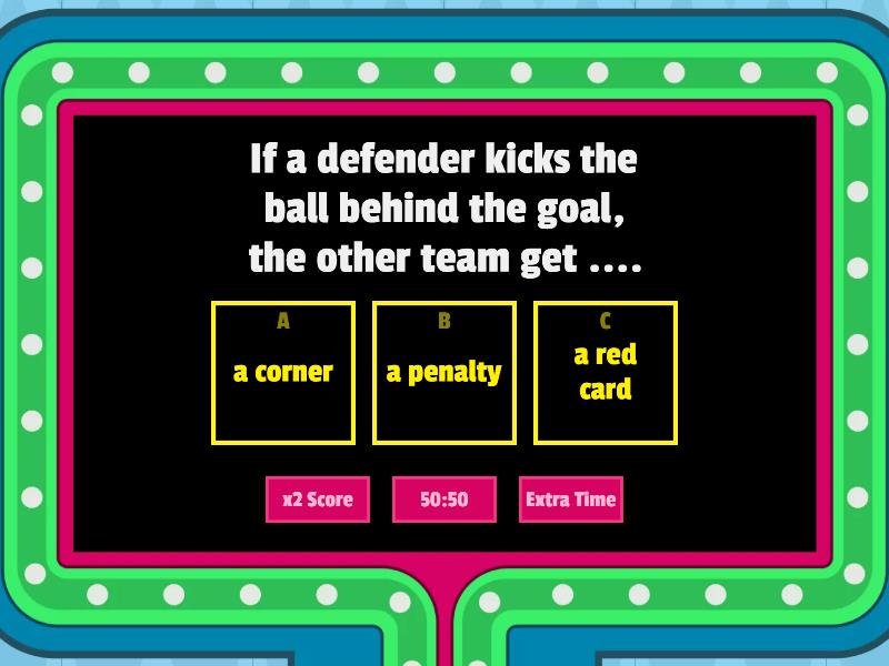Football rules - Gameshow quiz