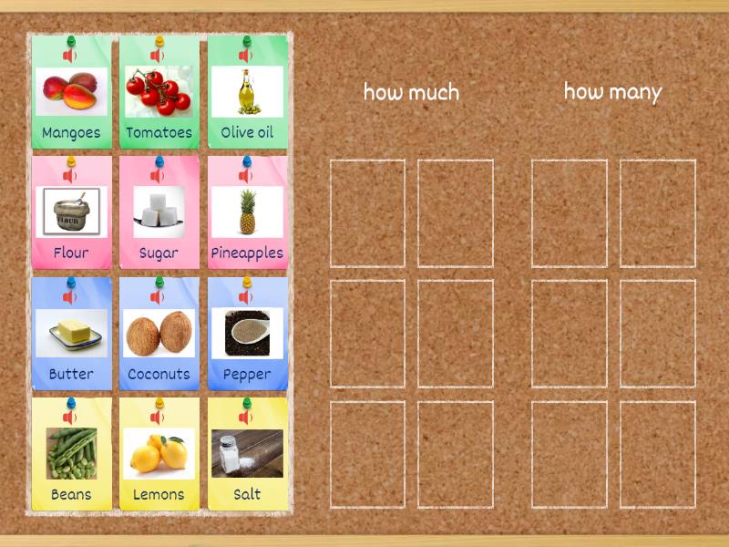 How much / How many - Group sort