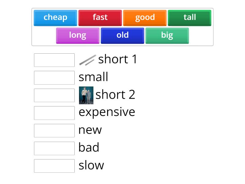 NEF. Beginner. Adjectives - Match up