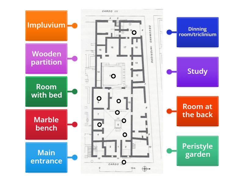 House of Wooden Partition plan - Labelled diagram