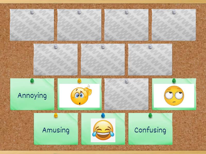 Adjectives memory game - Matching pairs