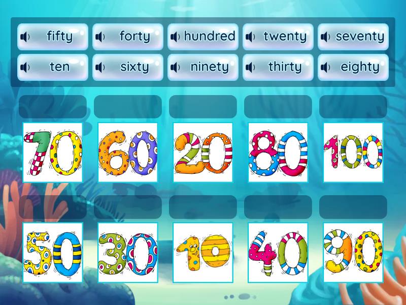 Numbers 10-100 (w/sound) - Match up