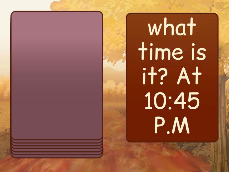 Time - Speaking cards