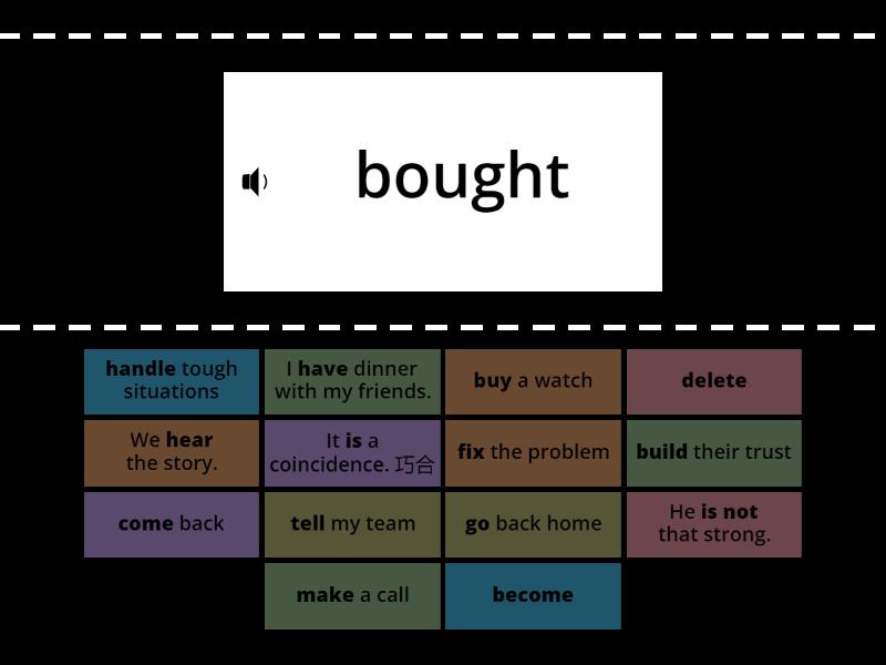The Past Matters: Handling Difficult Situations - Find the match