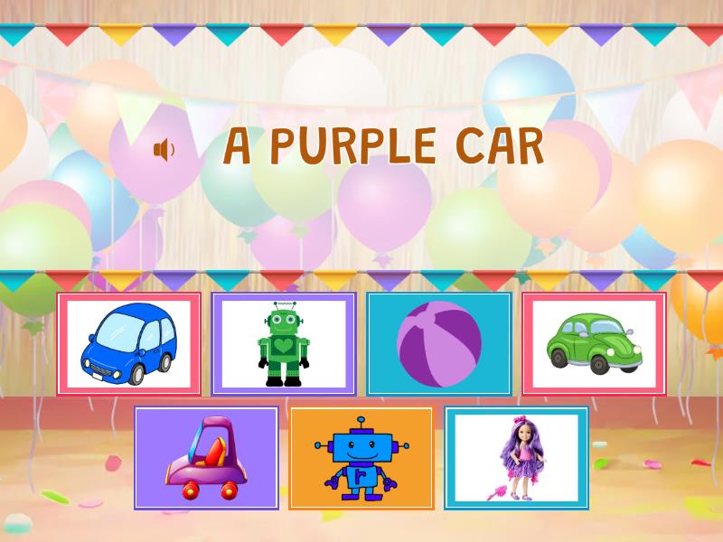 TOYS AND COLOURS (PART 1) - Find the match