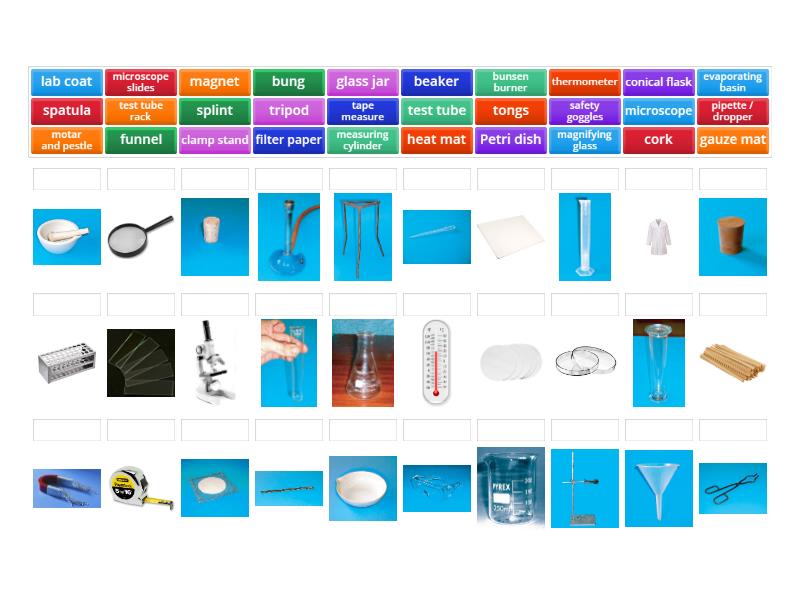 Mr BEn Science Lab Equipment - Match up