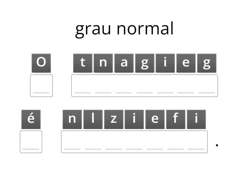 Grau dos adjetivos - Anagram