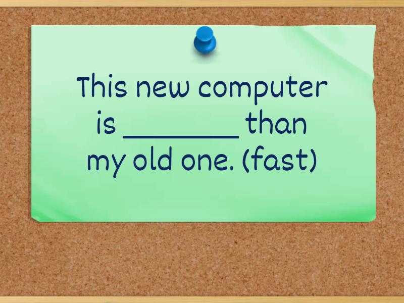 Comparative A1+ - Fernando's lesson - Flash cards