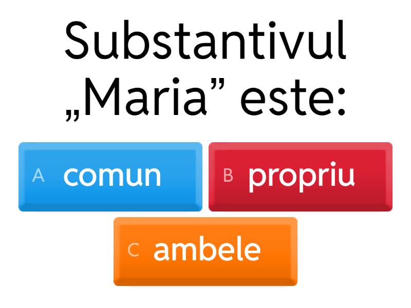 Substantivul - Quiz