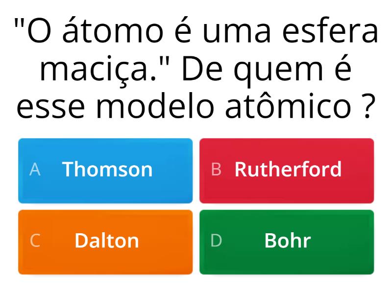 Modelos atômicos - Davy Araújo - Quiz