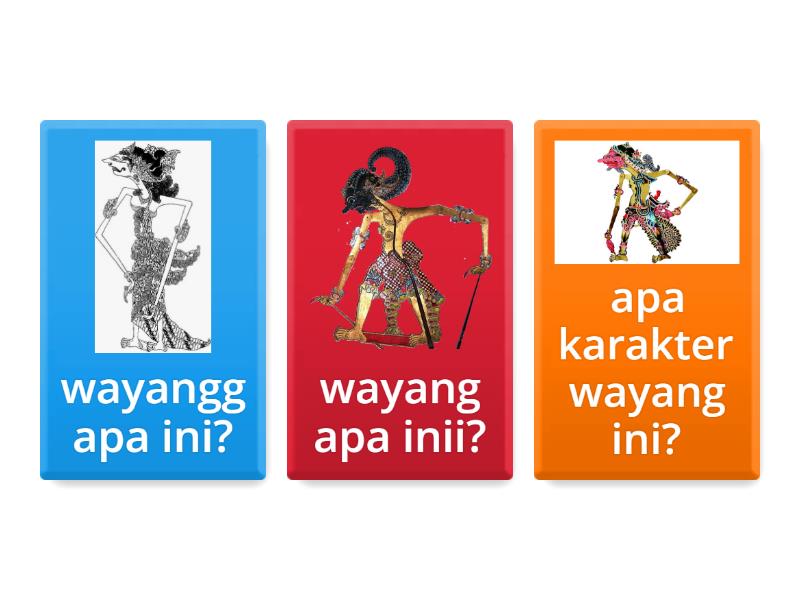 Karakter WAYANG - Flip tiles