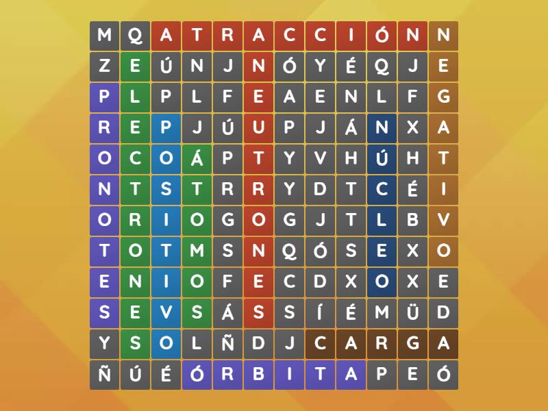 Los Átomos - Sopa de letras