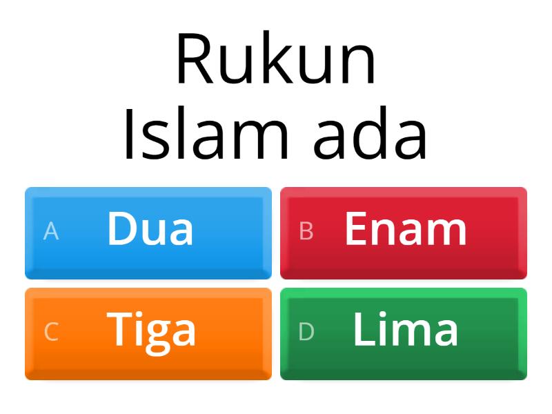 Latihan soal "Rukun Islam" - Quiz