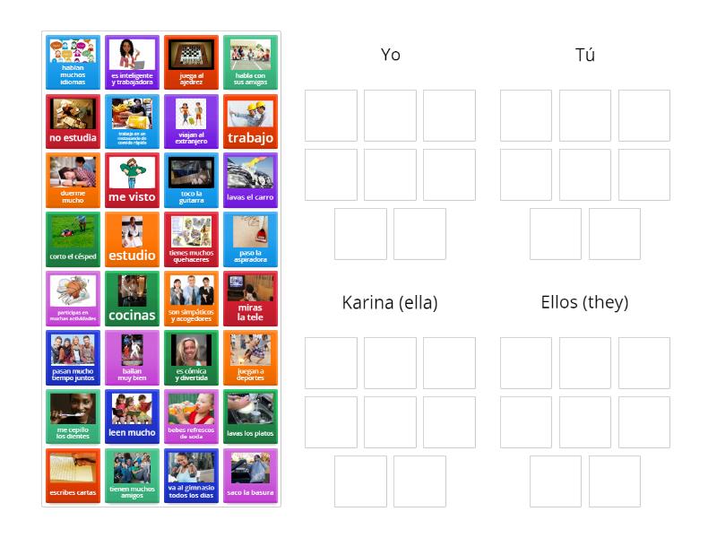 Sp 2 Pd. 7 Presente-Verbos - Group sort