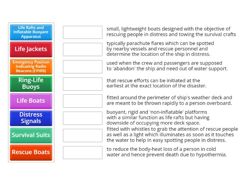 Equipment for safety - Match up