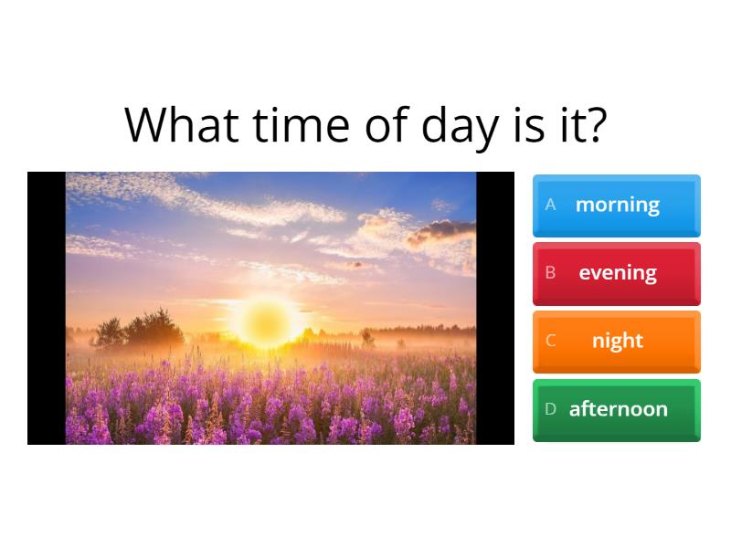 Morning/Afternoon/Evening/Night - Quiz