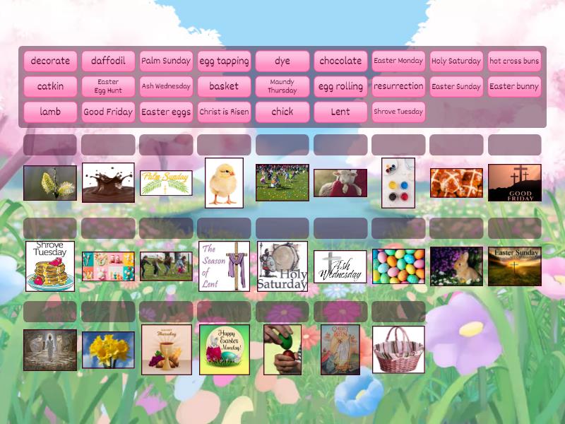 Easter Vocabulary - Match up