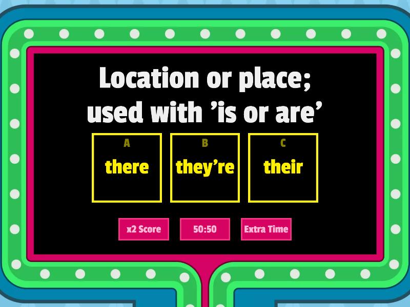 Commonly Confused Words - Gameshow quiz