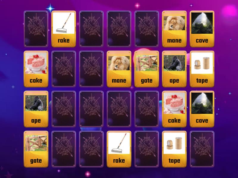 A_E Matching Cards - Matching pairs