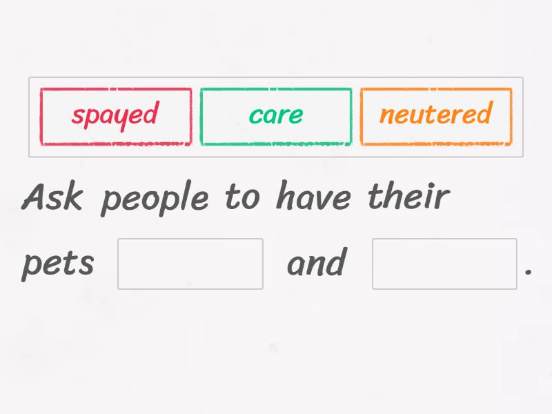 10 WAYS TO HELP CATS IN NEED - Complete the sentence