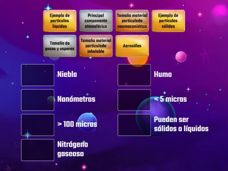 Material particulado - Match up