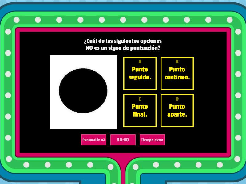 Signos de puntuación. - Gameshow quiz
